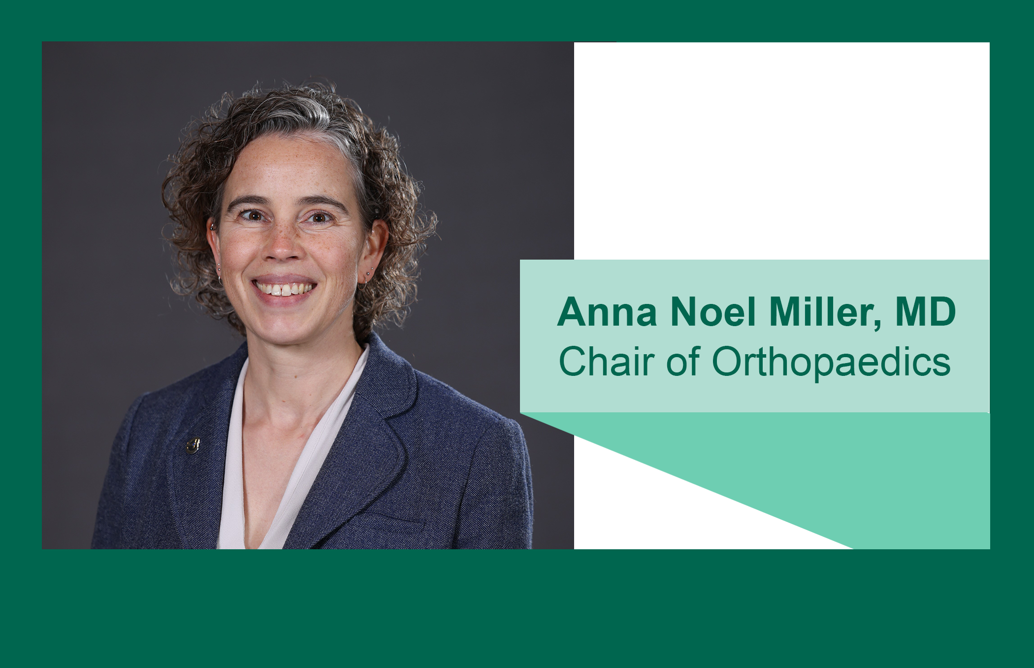 Dartmouth Health and Geisel School of Medicine name Anna Noel Miller, MD, orthopaedics ...